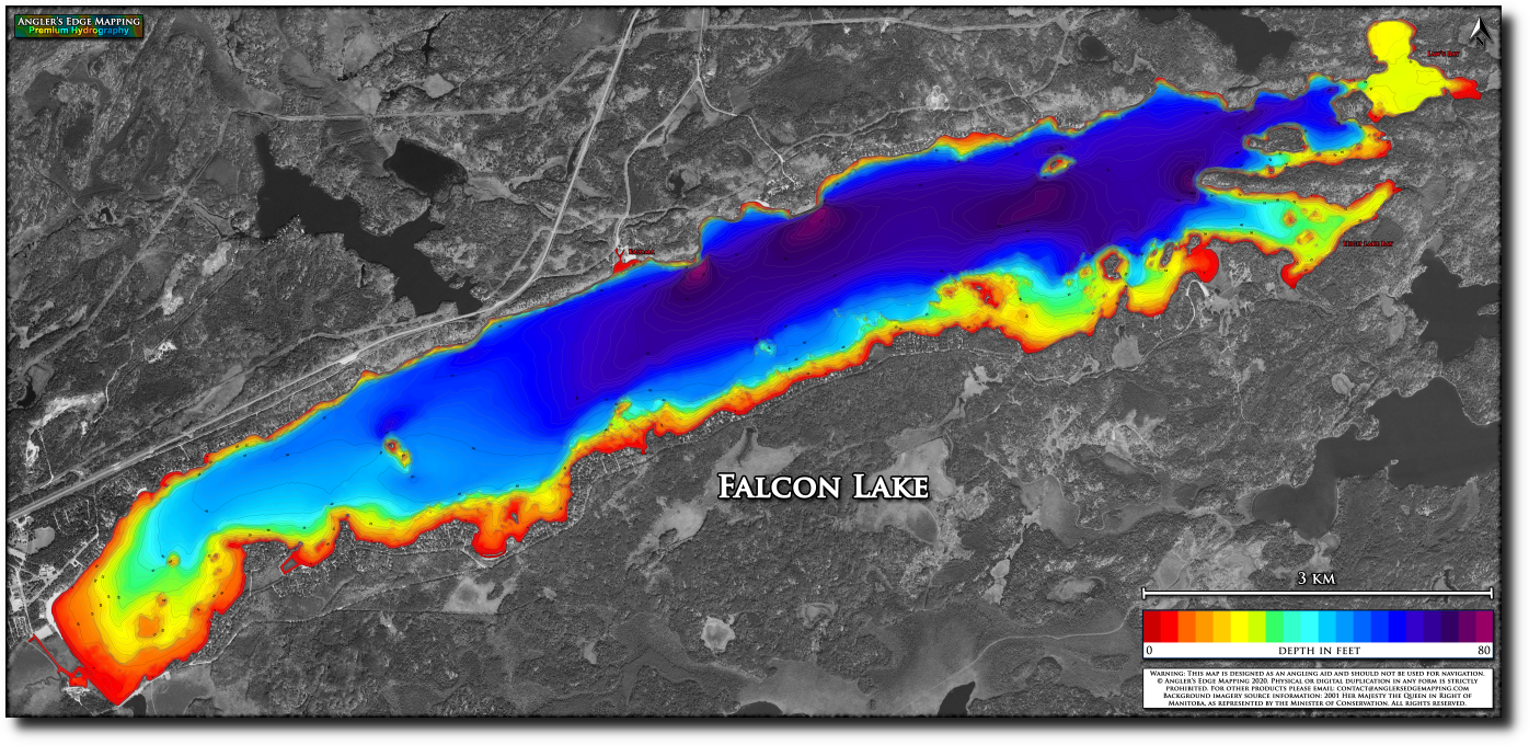Falcon Lake print map | Angler's Edge Mapping