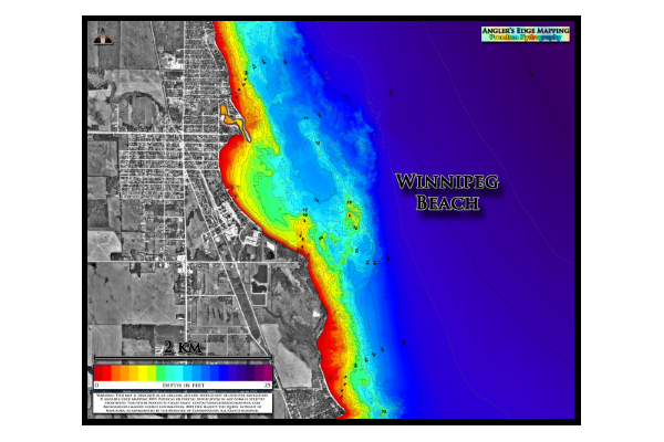 Lake Winnipeg - Winnipeg Beach print map | Angler's Edge Mapping
