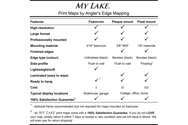 Paint Lake print map (full size) | Angler's Edge Mapping